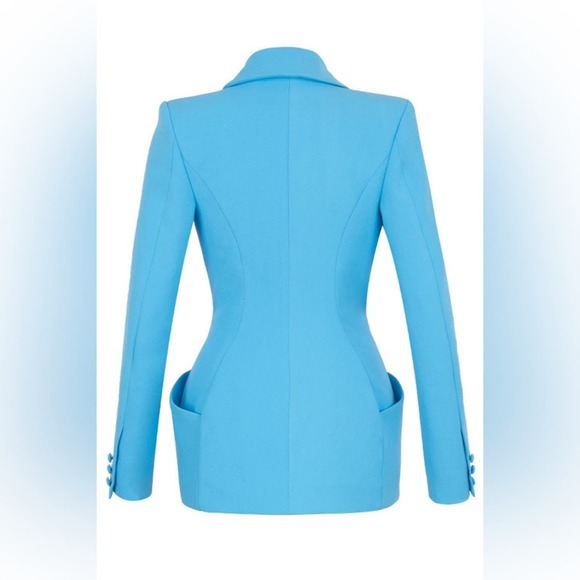 House of CB | Jackets & Coats | House Of Cb Lara Robins Blue Double ...
